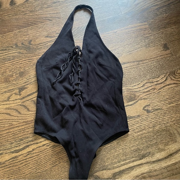 Zara | Tops | Zara Backless Halter Bodysuit | Poshmark